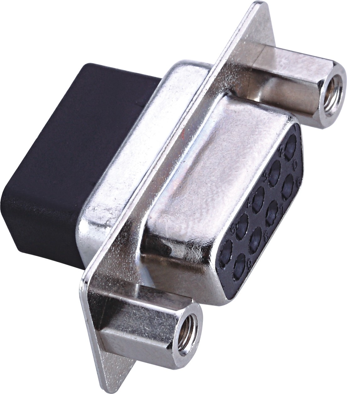 WCON 9 Pin D Type Female Connector Slim HD/R Brass Sel Au/Ni 1000mΩ Min