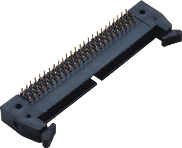 1.27*2.54mm latch header connector 60 pins brass PA9T mating with 5242