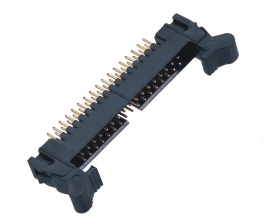 2.00mm 16 Pin Latch Header 180°DIP Connector With Brass Gold Flash