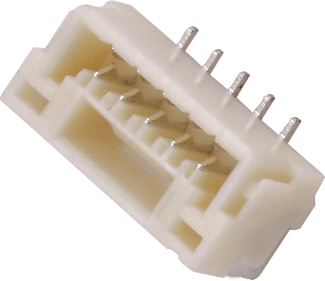 1.25mm Wafer Connector Male 5P 180° SMT Type SN Plated Reel Packing