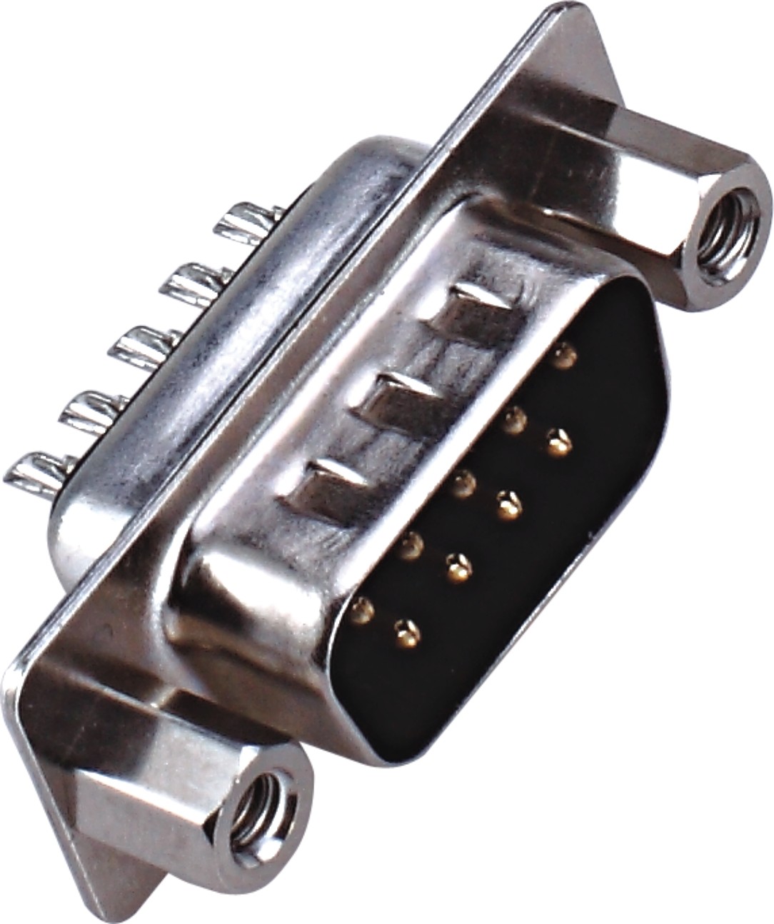 Black Male D Sub Connector 9 Pin Fireproof Antioxidant For Information ...