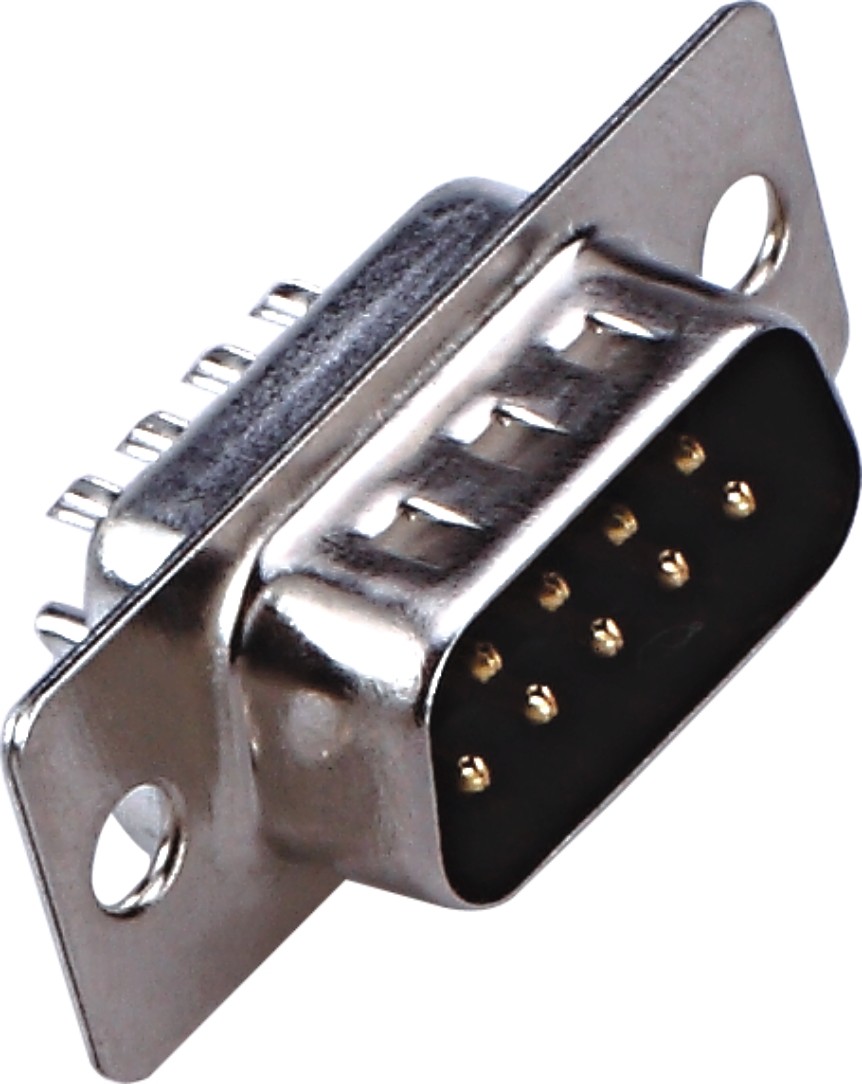 D Shell Connector Male Dual Row Solder Type 9P Without Nut Connectors