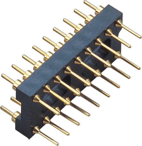 2.54mm IC Socket Connector 20P Round Pin Header PCB plate H=3.0 Black ROHS