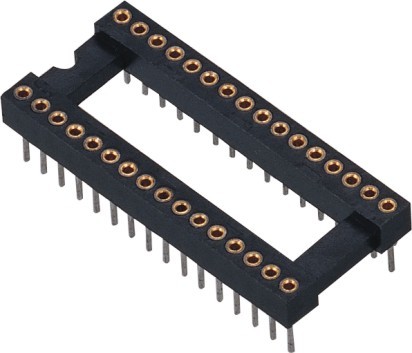 WCON 2.54mm IC Socket 2*16P DIP Dual Row Round Pin Header H=3.0,L=7.43 ROHS