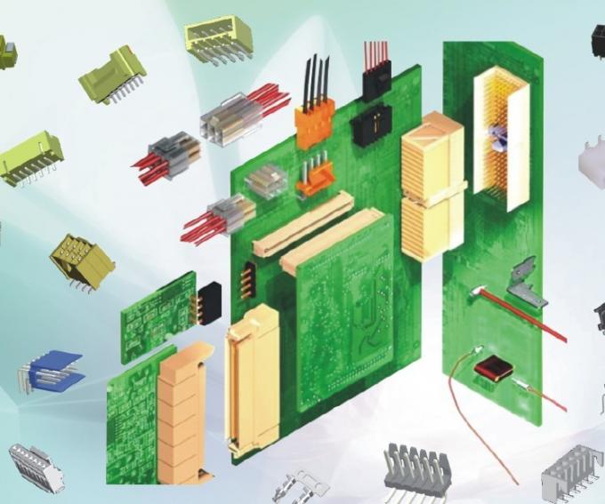 Straight type 8P WCON PCB 2.54mm Round Pin Connector With PPS plastic ...